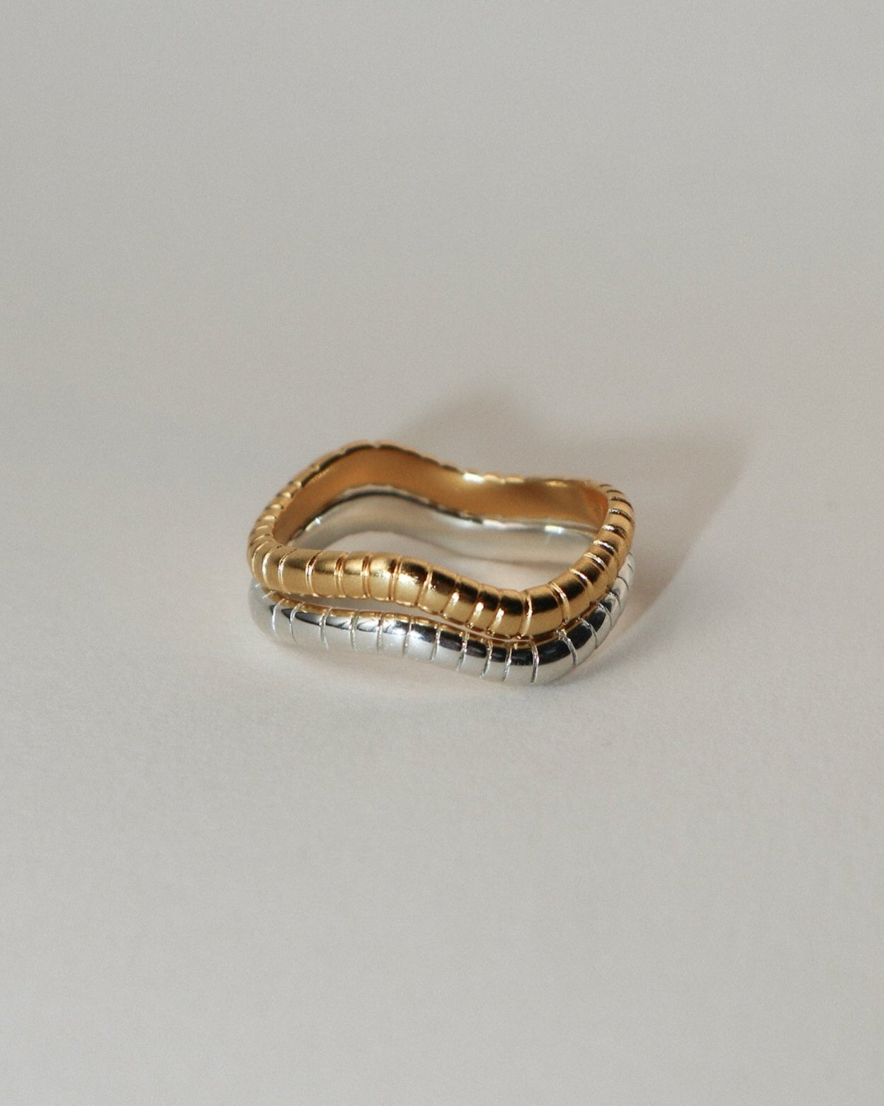 'Flo' Impression Stacker Ring – LINES AND CURRENT