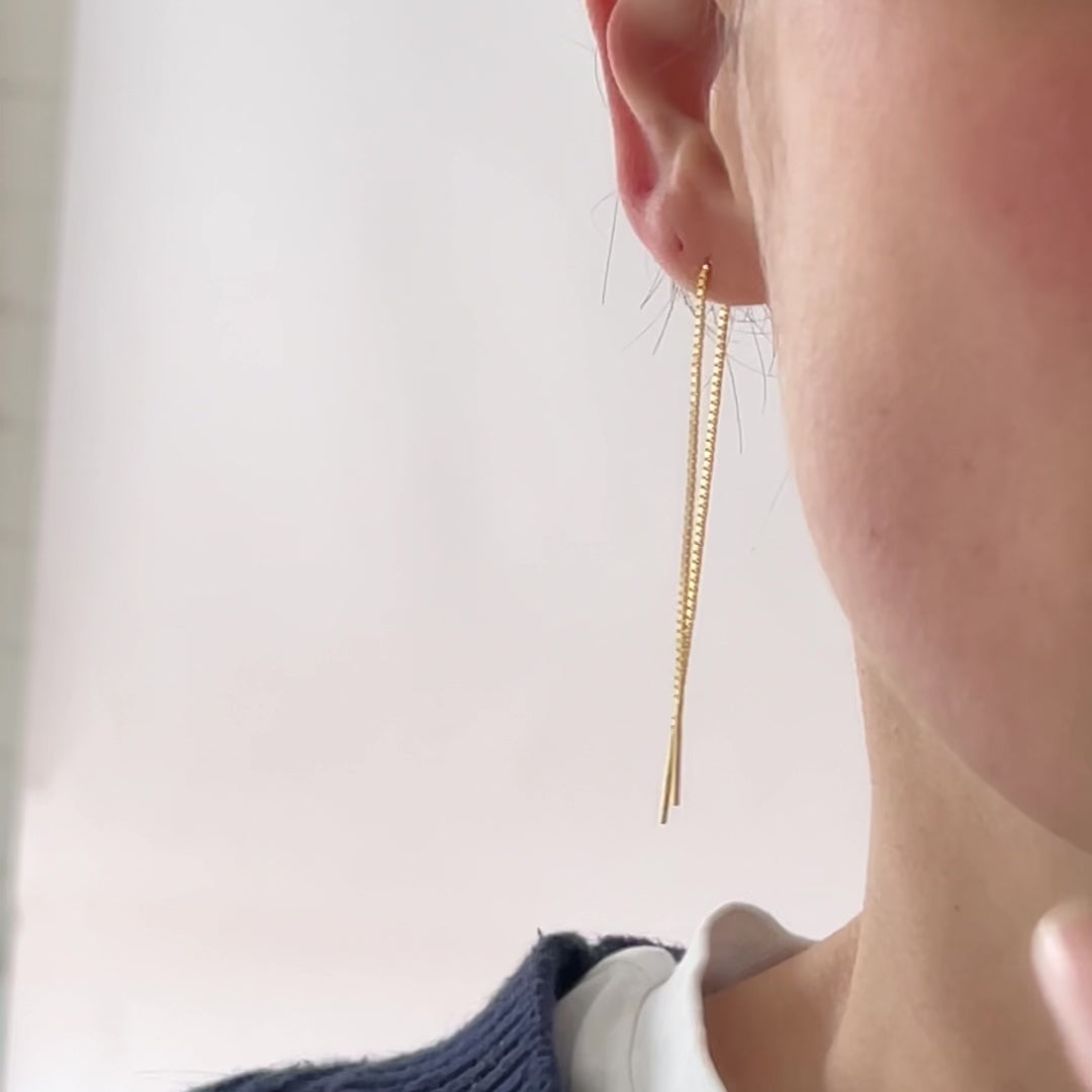 'Taylor' Thread Earrings – LINES AND CURRENT