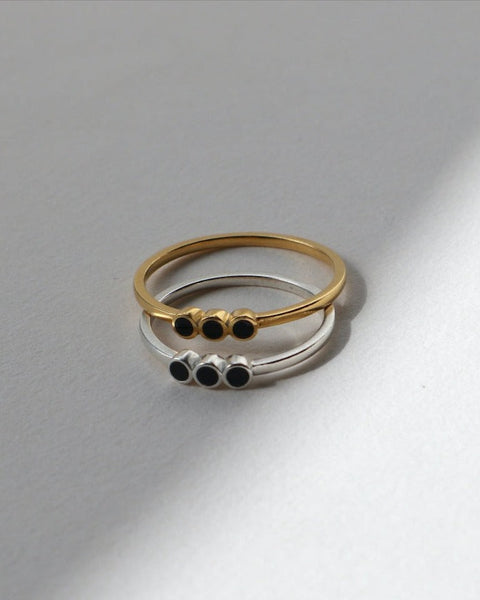Mini 'Mona' Trinity Ring – Lines & Current