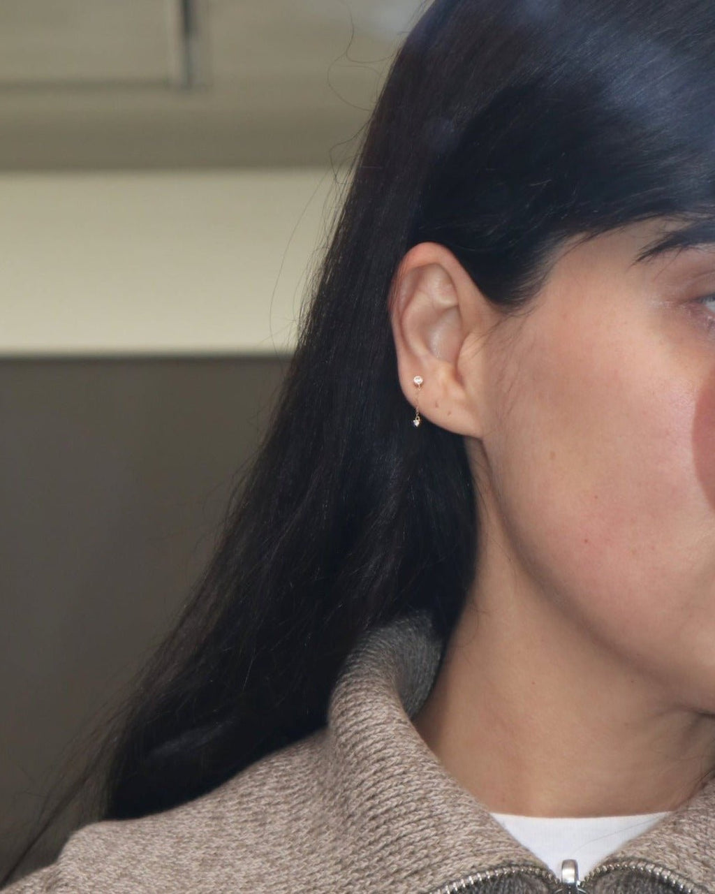 'Dawson' 18K Diamond Drop Earring – Lines & Current