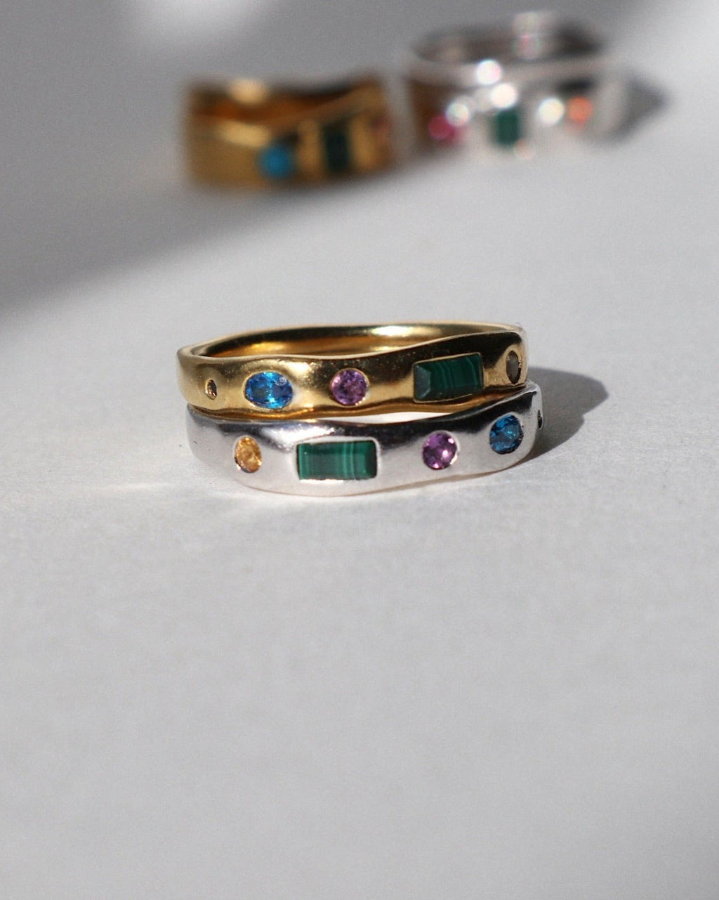 'Sofia' Five Gemstone Ring – LINES AND CURRENT