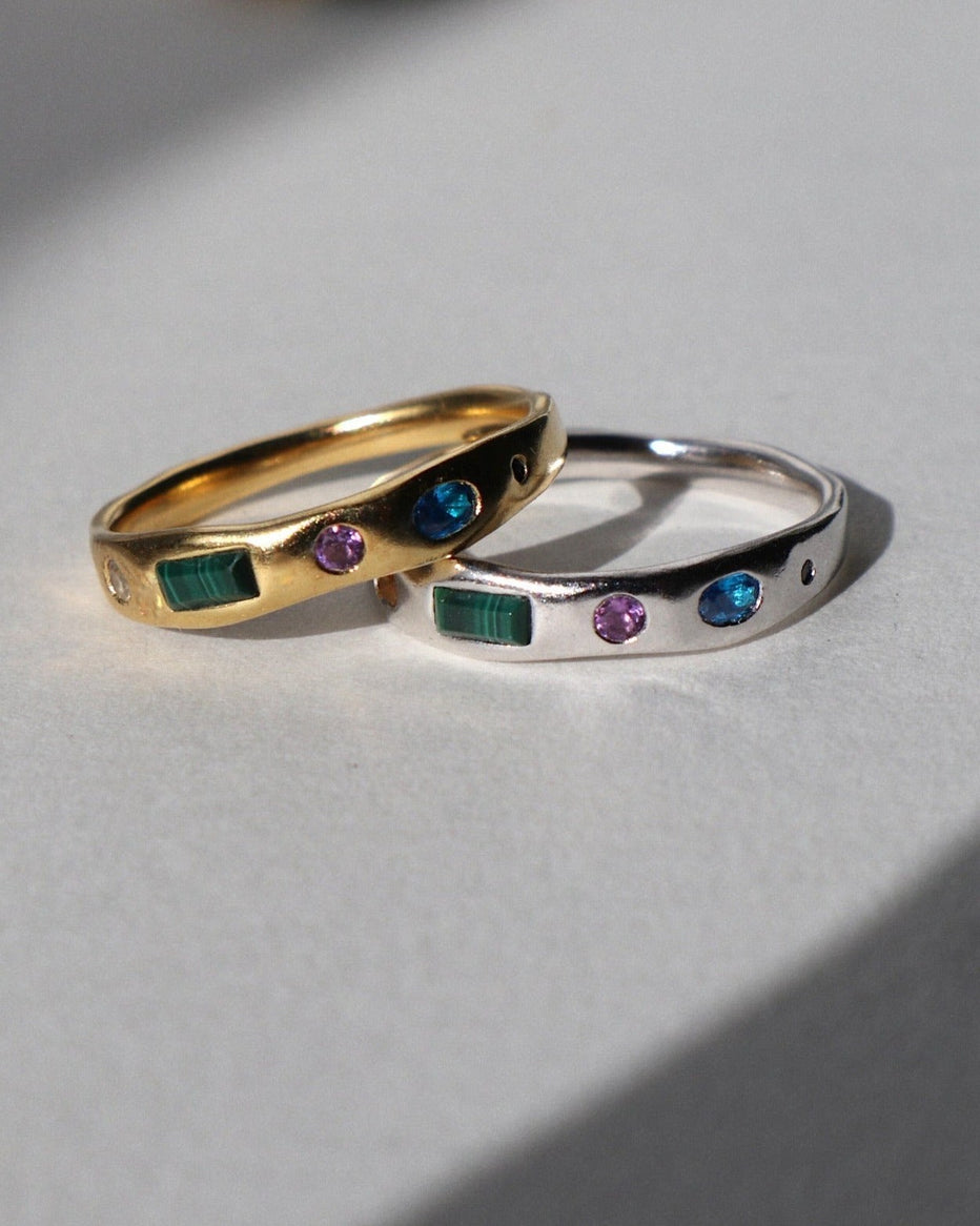 'Sofia' Five Gemstone Ring – Lines & Current